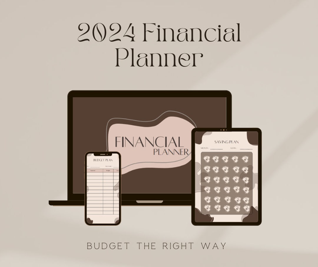 2024 Financial Planner Budget Tracker Aesthetic Savings Tracking ...