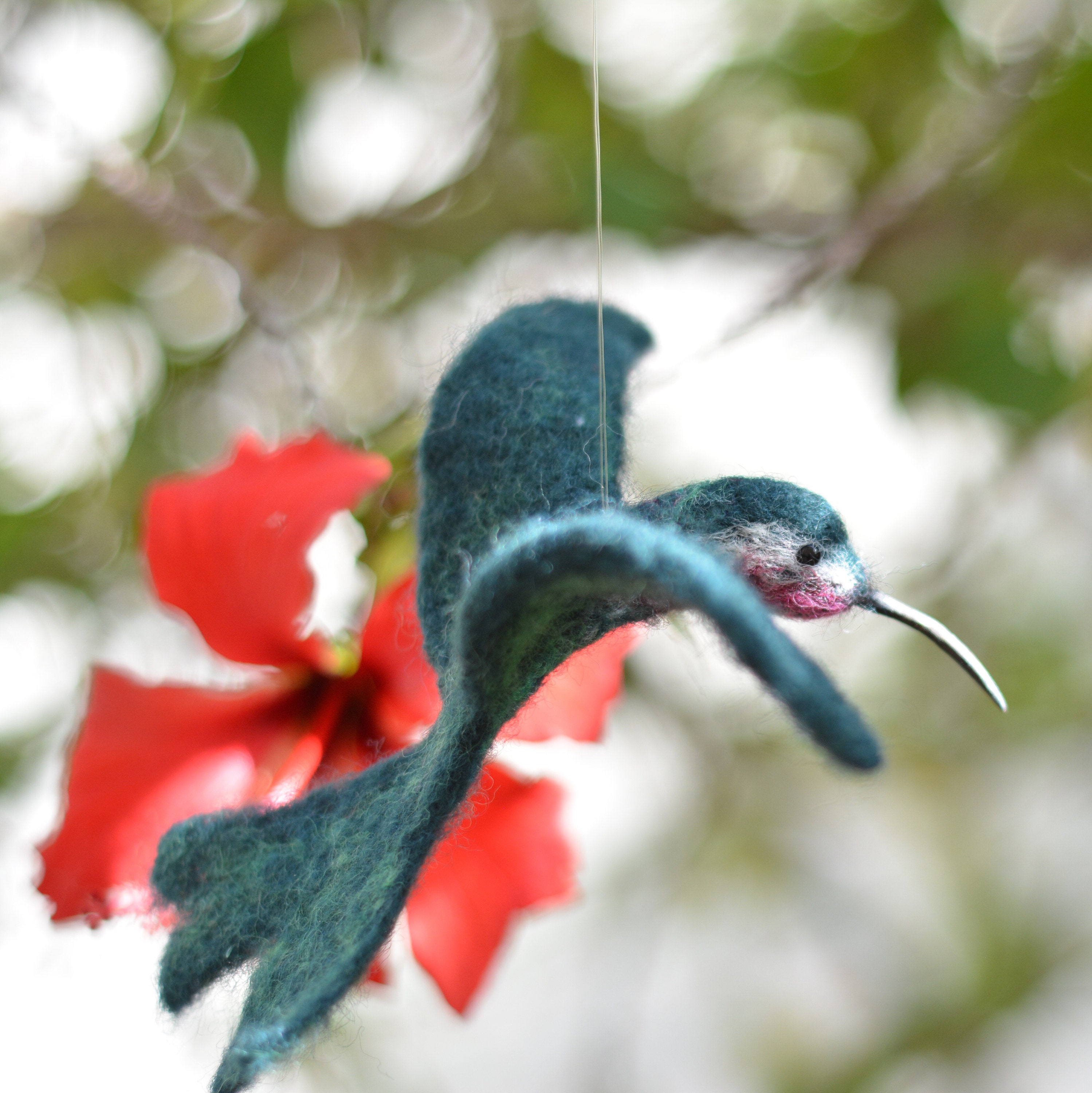 Needle Felted Hummingbird Sculpture, Best Gift for Bird Lover, Nature ...