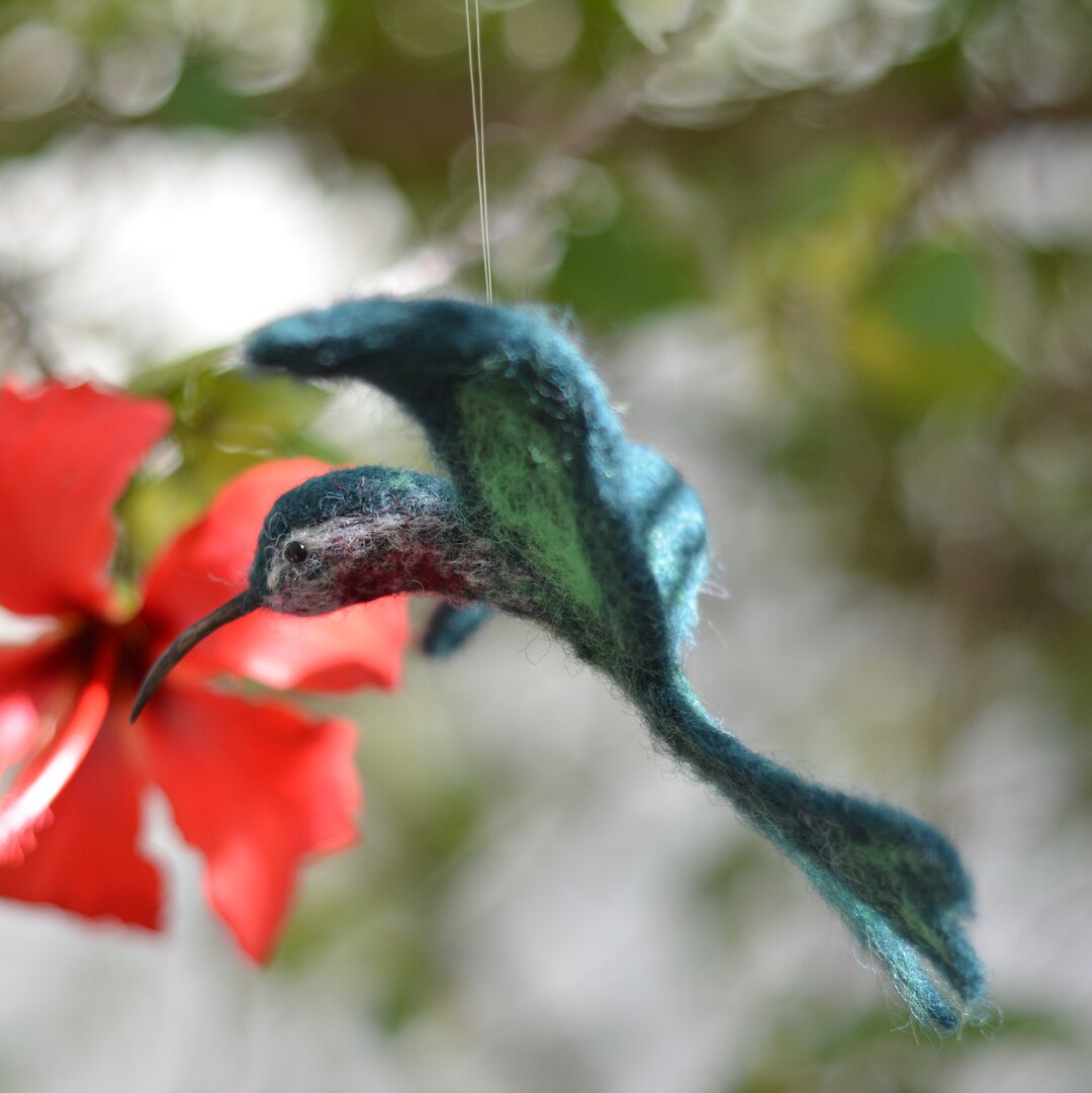Needle Felted Hummingbird Sculpture, Best Gift for Bird Lover, Nature ...