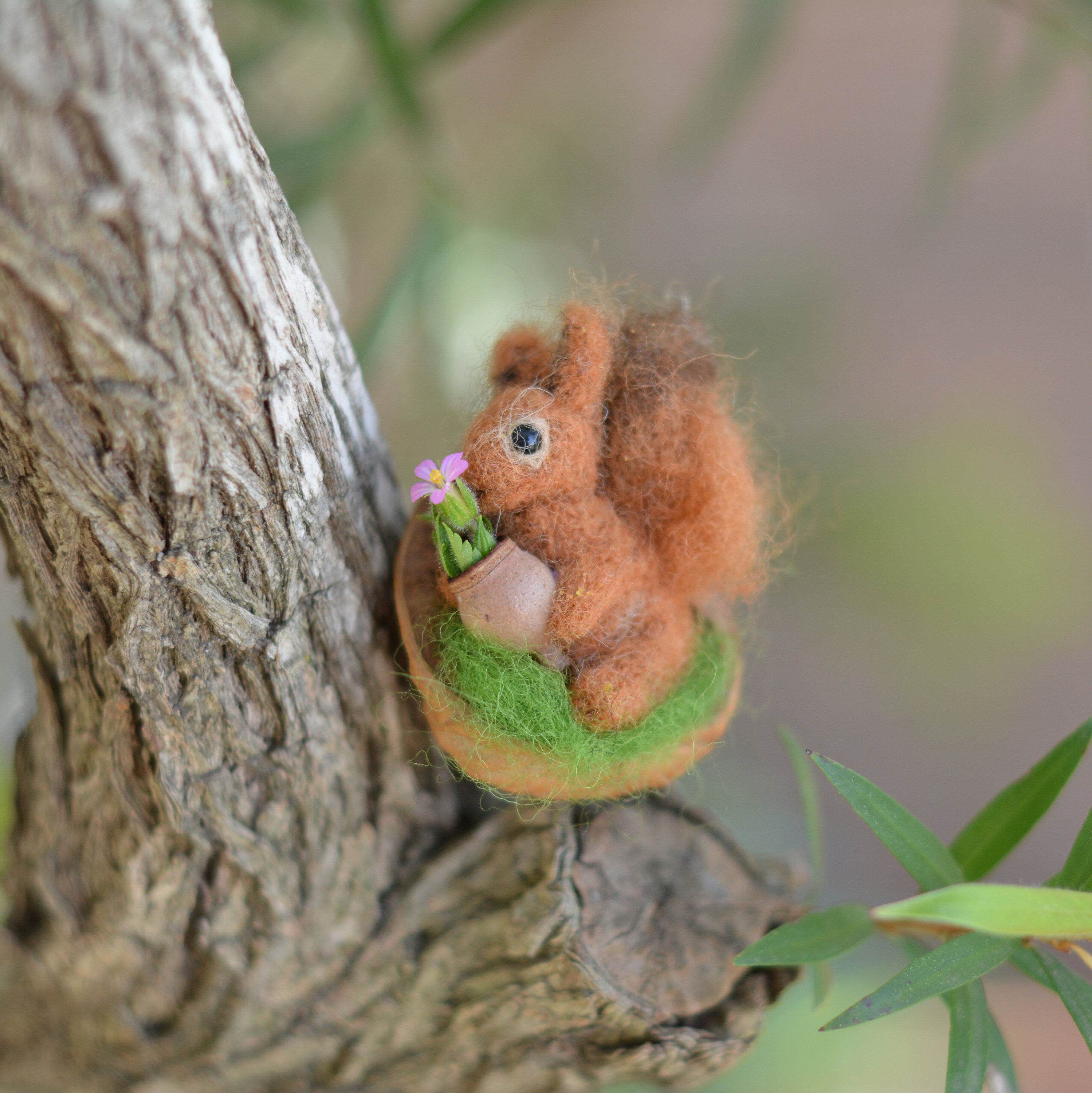 Needle Felted Animal Magnets, Fox Raccoon Squirrel Magnet Set, Nature ...