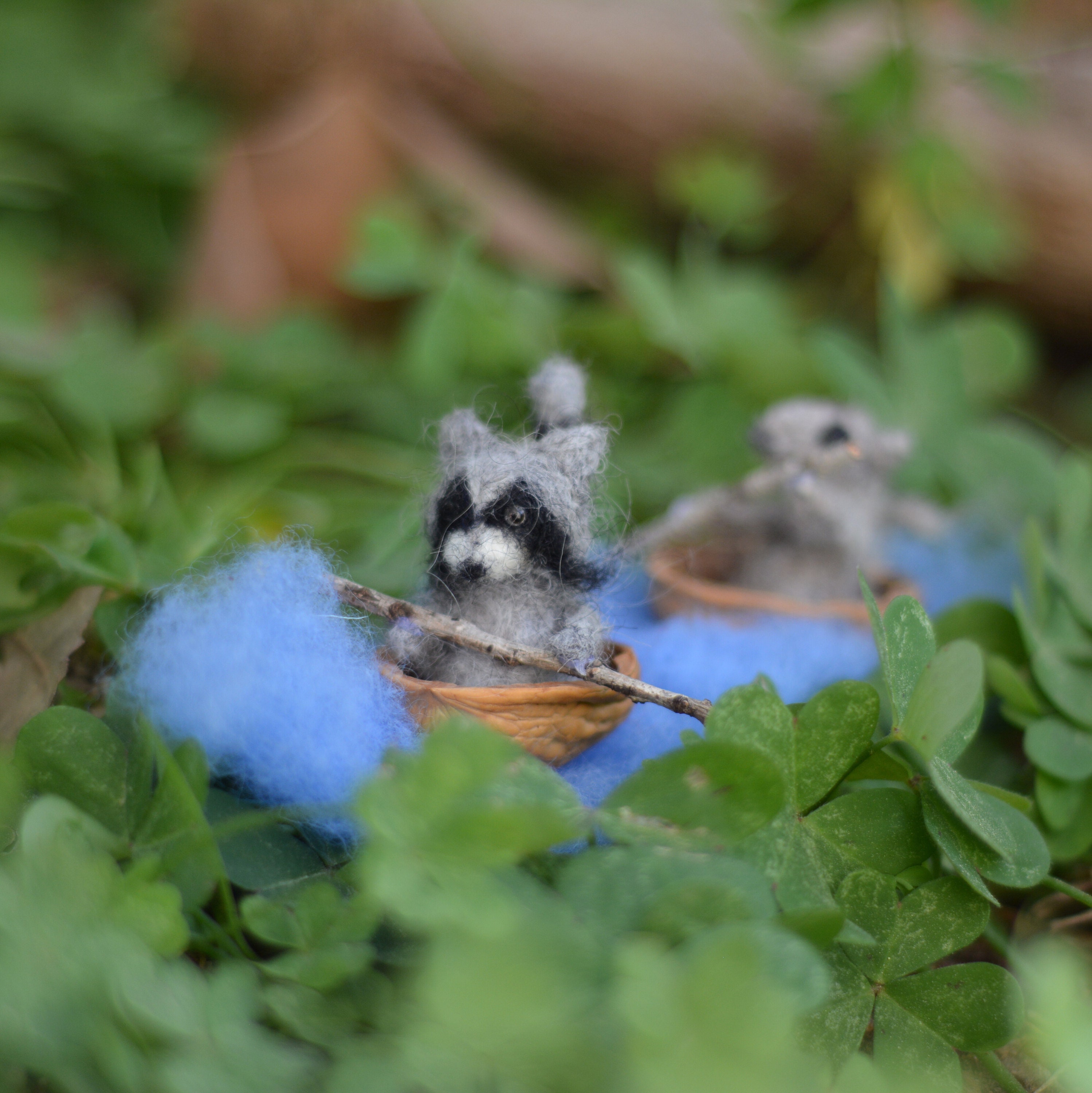 Needle Felted Animal Magnets, Fox Raccoon Squirrel Magnet Set, Nature ...