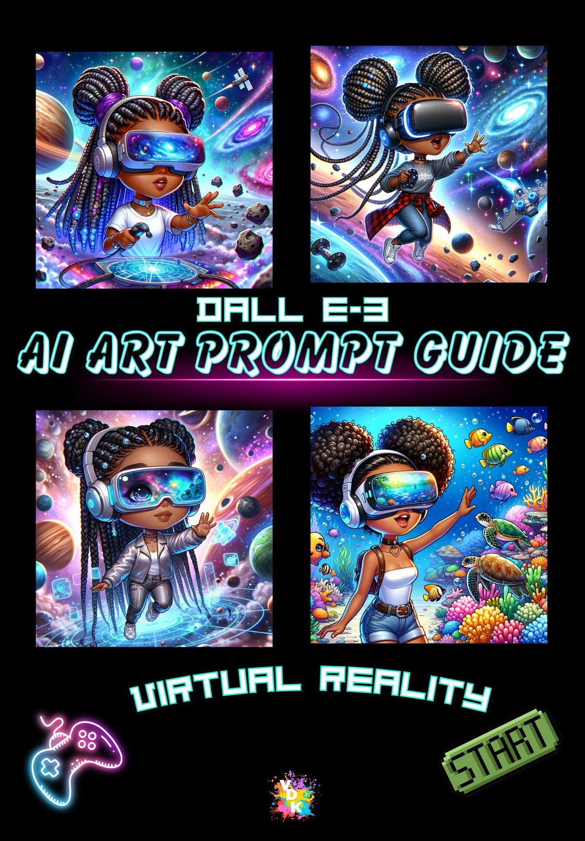 DALLE Prompt Guide Chibi Virtual Reality Art Mastery 10 Custom Art ...