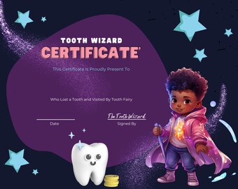 Customizable Tooth Fairy Certificate - Gifted Certificate for Lost ...
