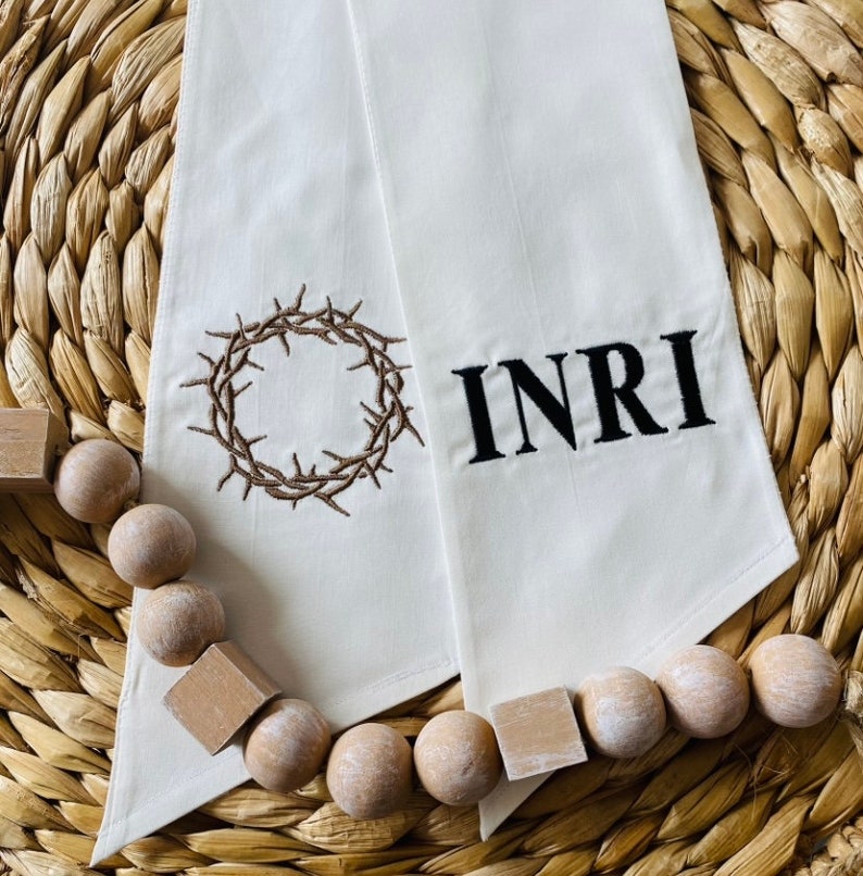 Catholic Embroidered Wreath Sash - Etsy