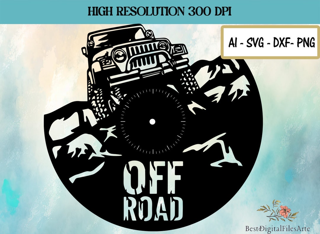 Car Jeep Clock Svg,car 4x4 Wall Art,car Home Decor, Gift for Him, off ...
