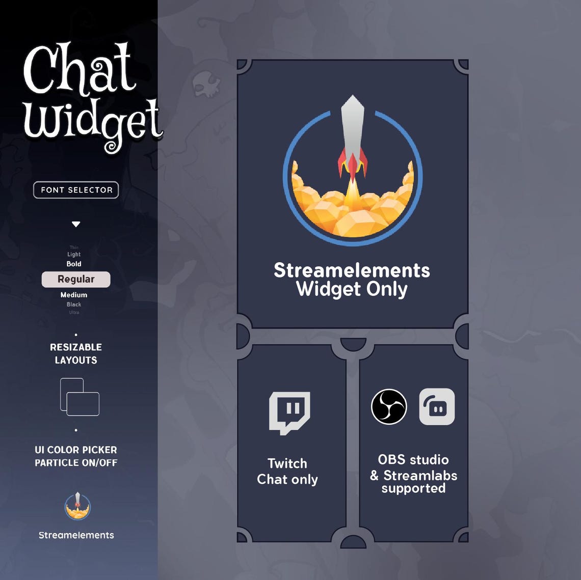 Halloween Twitch Chat Widget: Spooky Theme (streamelements) (digital ...