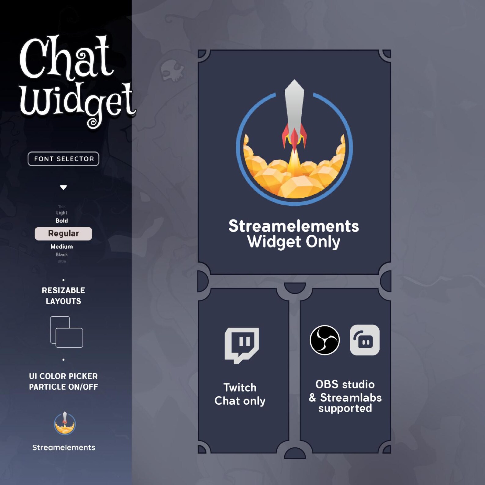 Halloween Twitch Chat Widget: Spooky Theme (streamelements) (digital ...