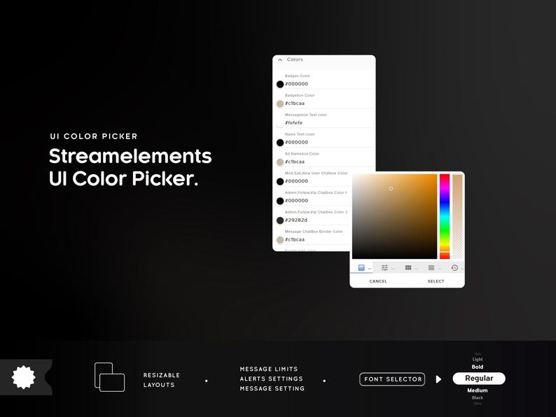 Dark Moon Celestial Chat Widget: Streamelements Starry Night Theme ...