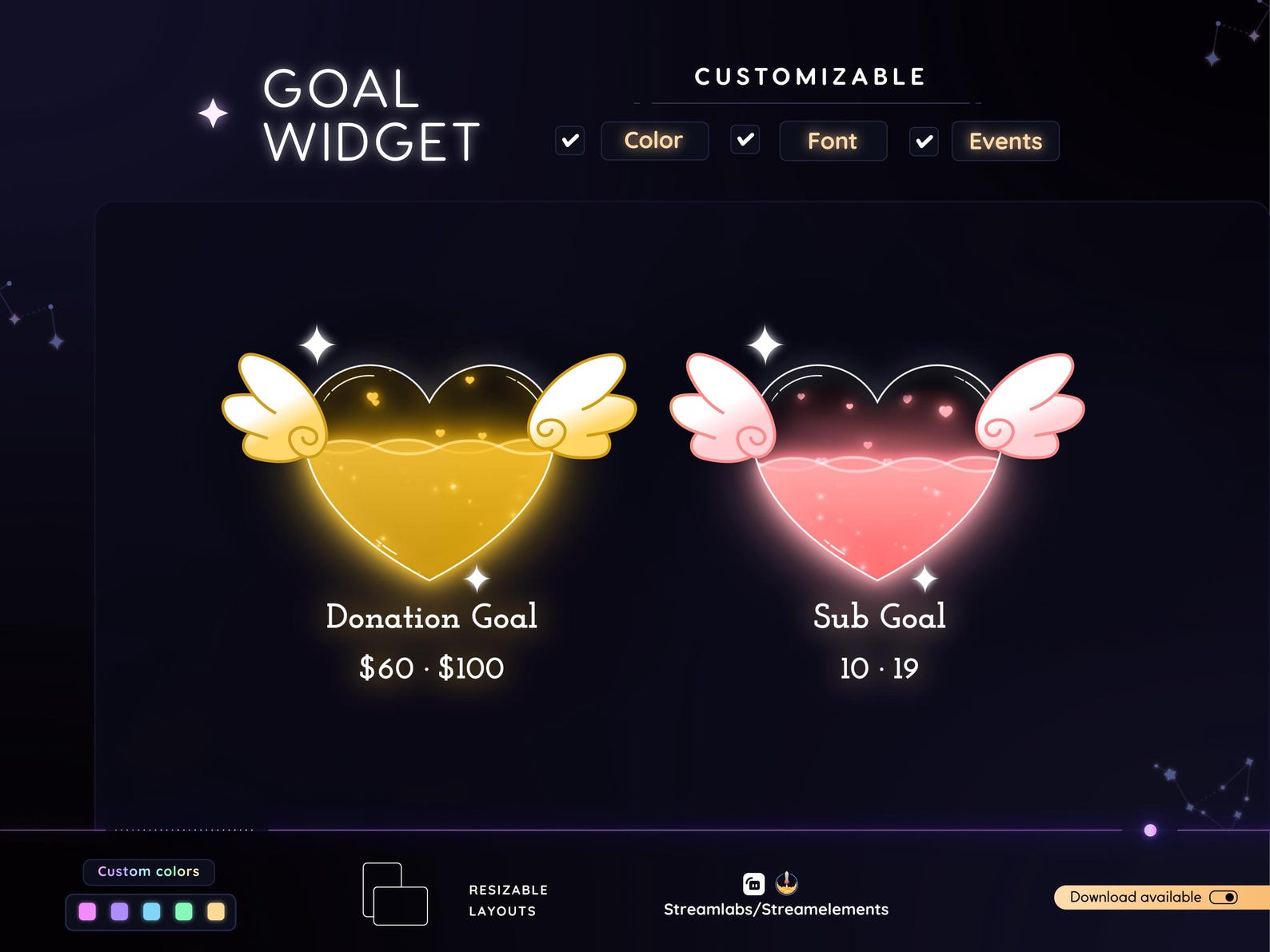 Animated Heart Goal Widget – Customizable for Streamlabs ...