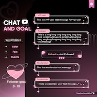Transparent Glass Starry Chat Widget: Customizable Stream Overlay ...