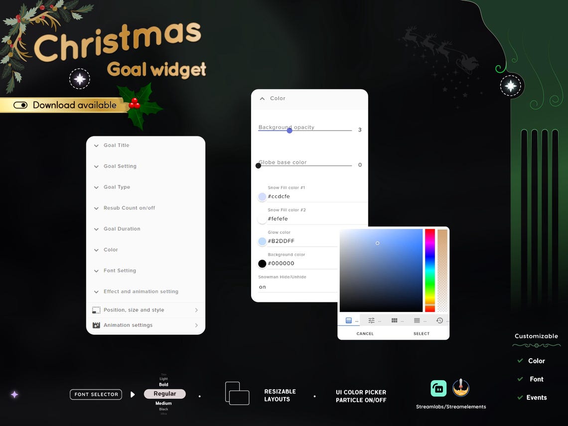 Christmas Goal Widget: Twitch Stream Overlay (streamlabs ...