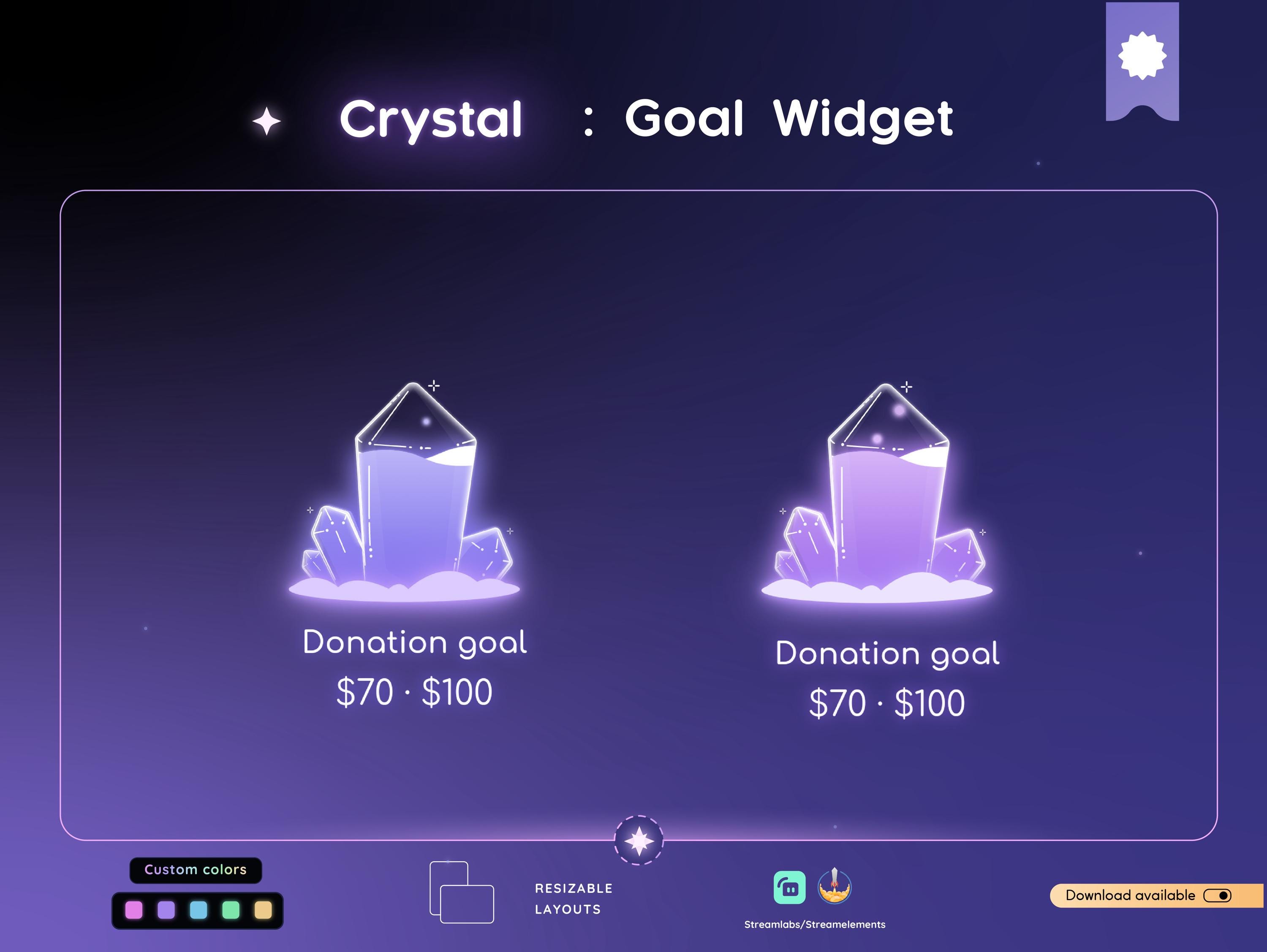 Twitch-goal-widget-crystal-streamelements-goal-widget-twitch-goal ...