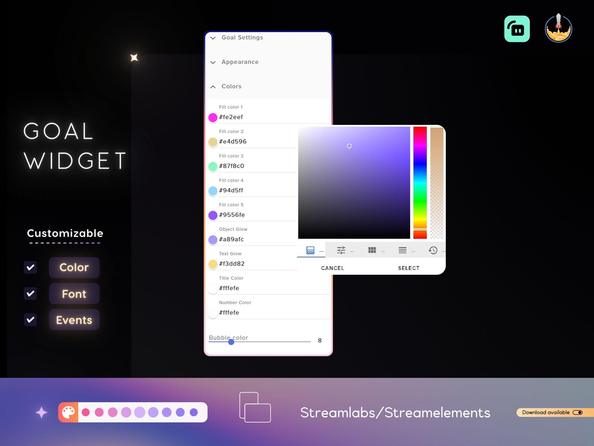 Rainbow Liquid Heart Goal Widget for Twitch - Streamlabs ...