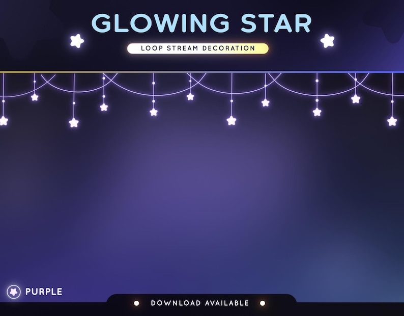 Animated Star Stream Overlay: Looping Video for Twitch, Youtube ...