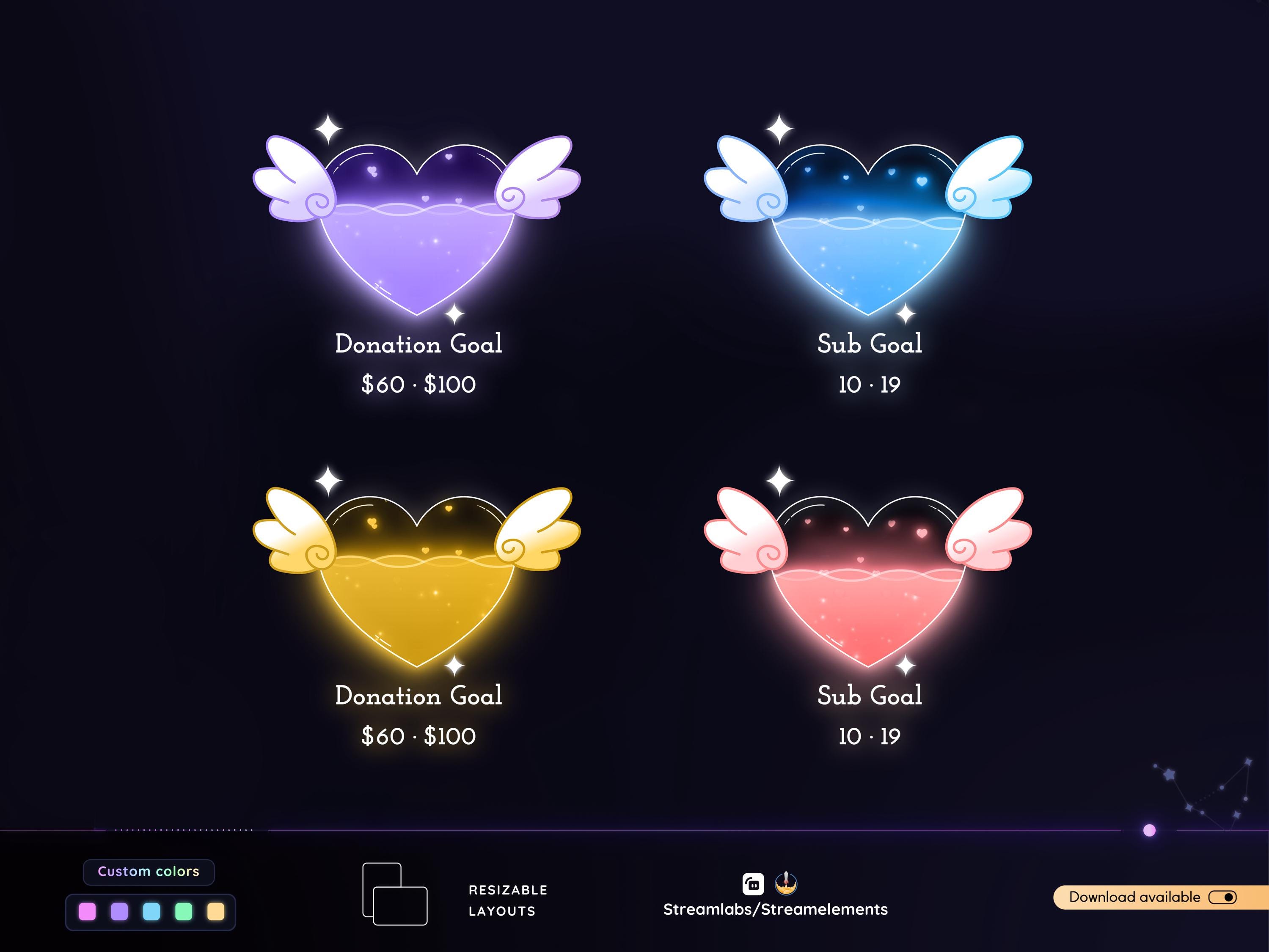 Animated Heart Goal Widget – Customizable for Streamlabs ...