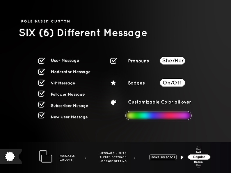Dark Moon Celestial Chat Widget: Streamelements Starry Night Theme ...