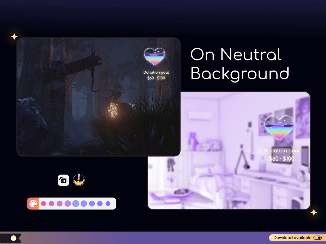 Rainbow Liquid Heart Goal Widget for Twitch - Streamlabs ...