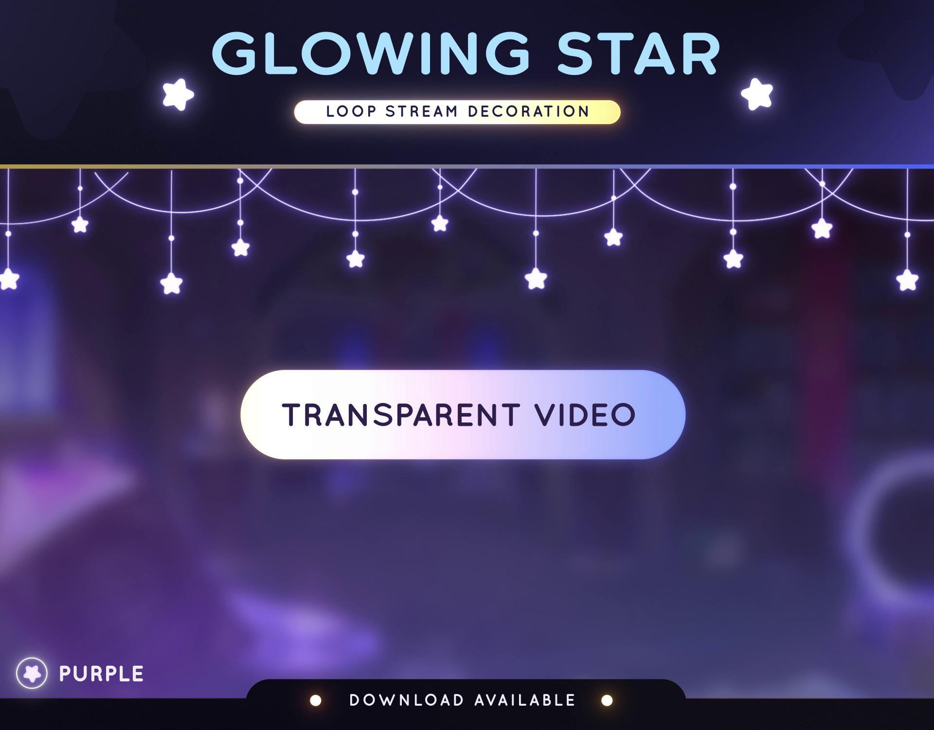 Animated Star Stream Overlay: Looping Video for Twitch, Youtube ...