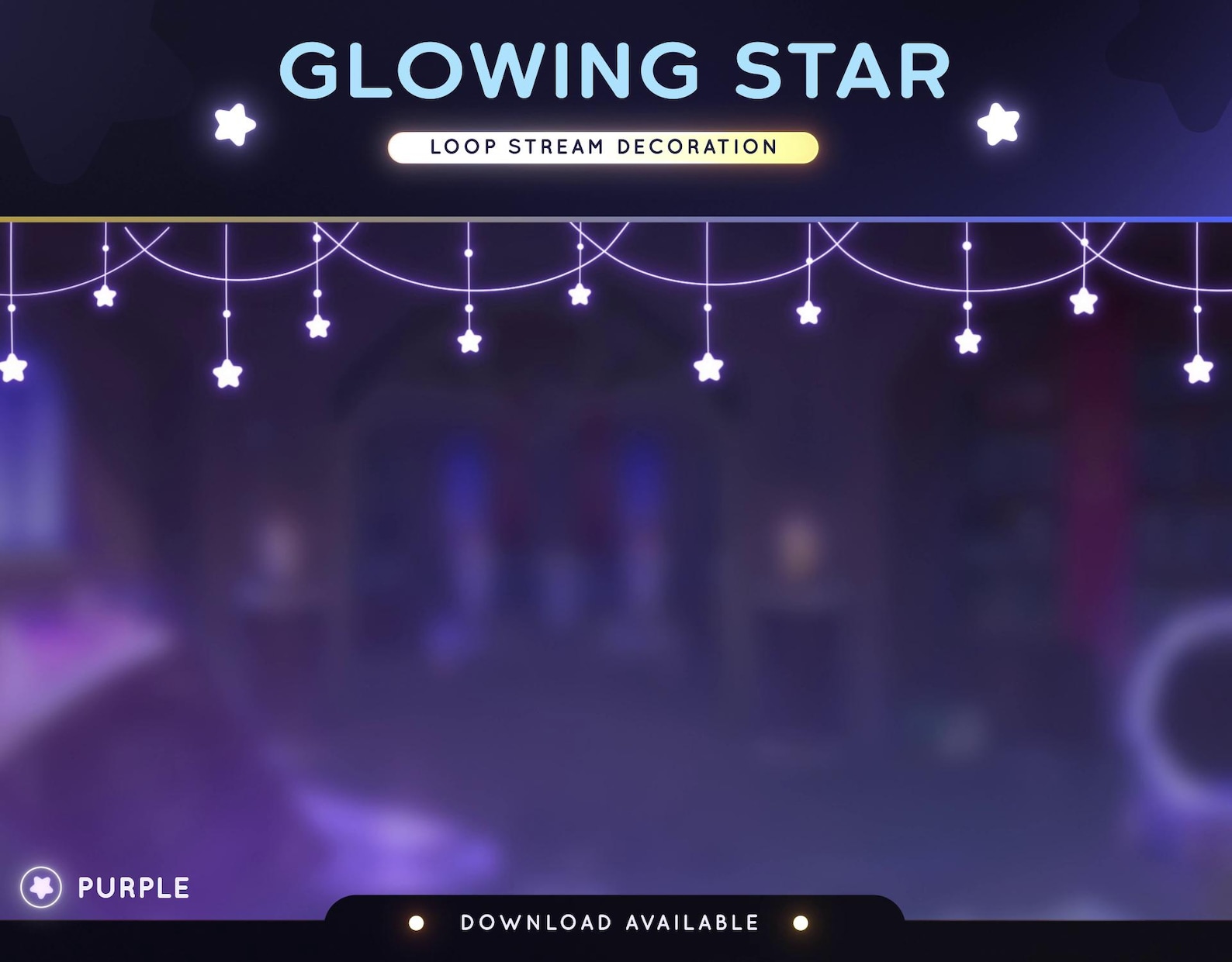 Animated Star Stream Overlay: Looping Video for Twitch, Youtube ...