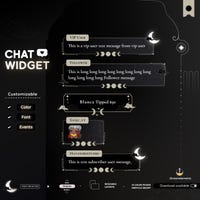 Starry Sky Twitch Chat Widget | Celestial Stars Custom Chatbox for ...