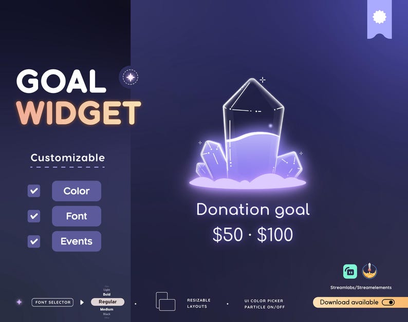 Twitch-goal-widget-crystal-streamelements-goal-widget-twitch-goal ...
