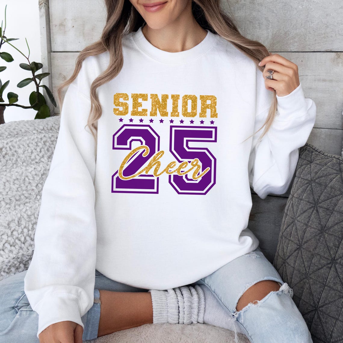 2025 Senior Cheer Sweatshirt | Senior Cheerleading Sweater | Varsity ...