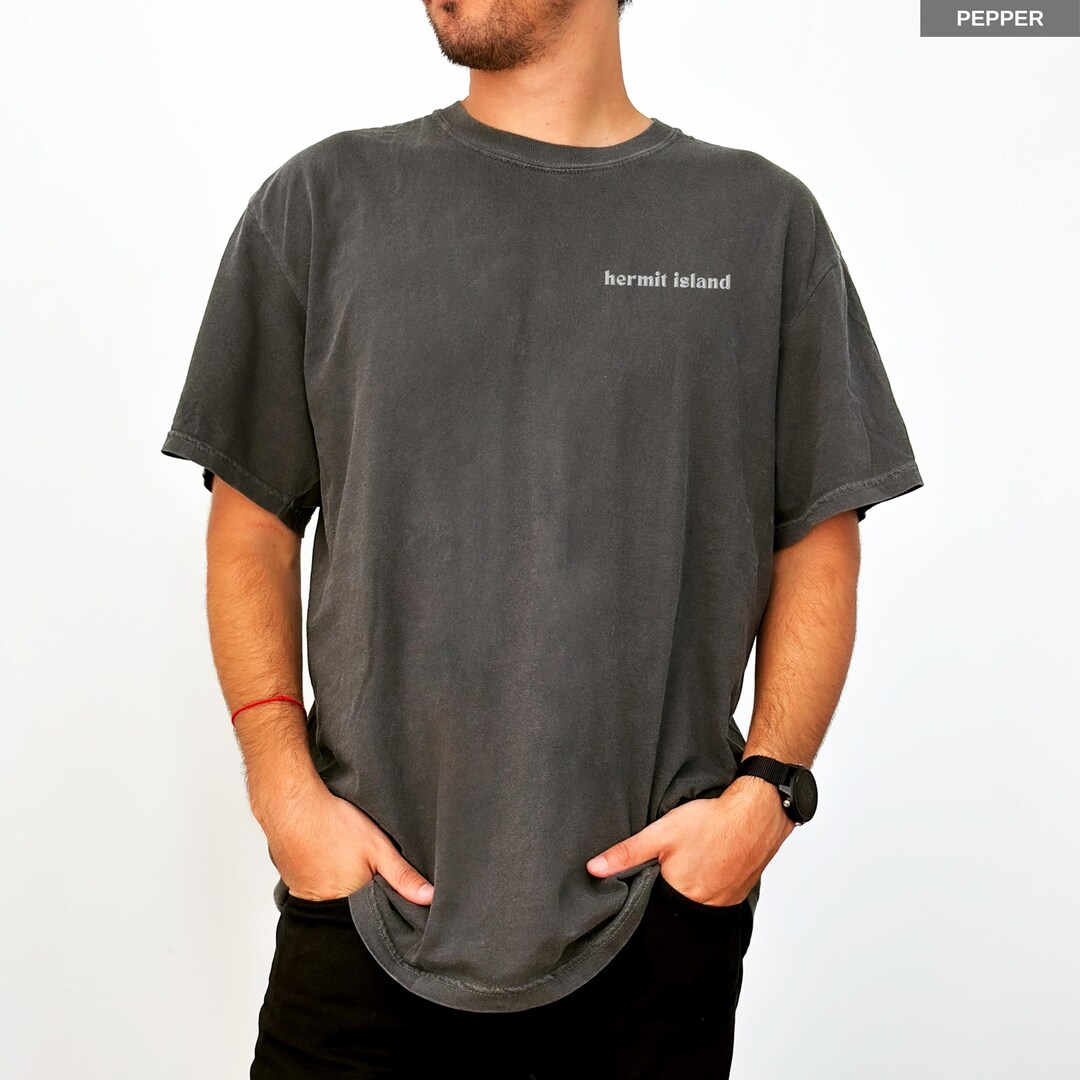 Hermit Island Shirt | Embroidered Comfort Colors Islander Shirt - Etsy