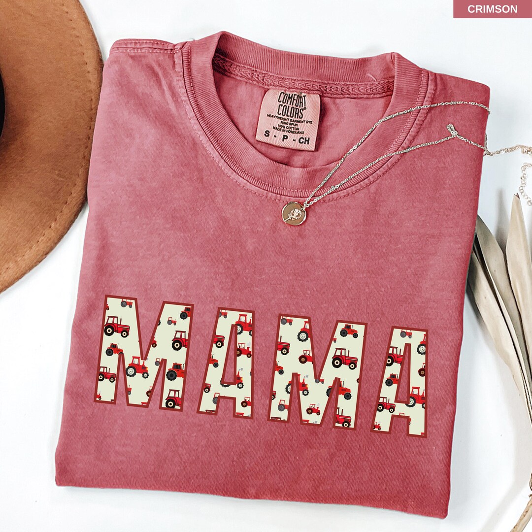 Farming Mama Shirt | Red Tractor Mama T-shirt | Farm Mom Tee | Comfort ...