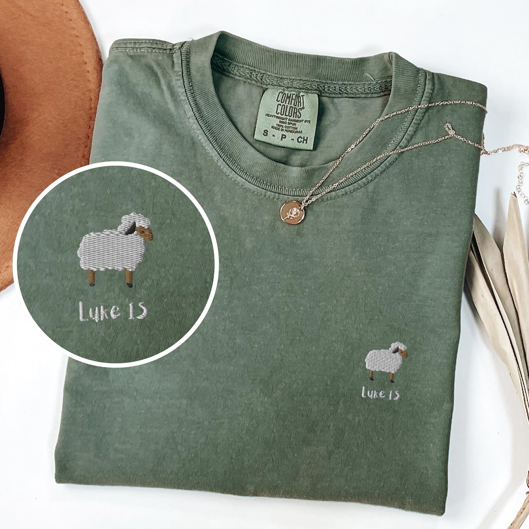 Luke 15 Embroidered Christian Tshirt | Lost Sheep Bible Verse Shirt ...