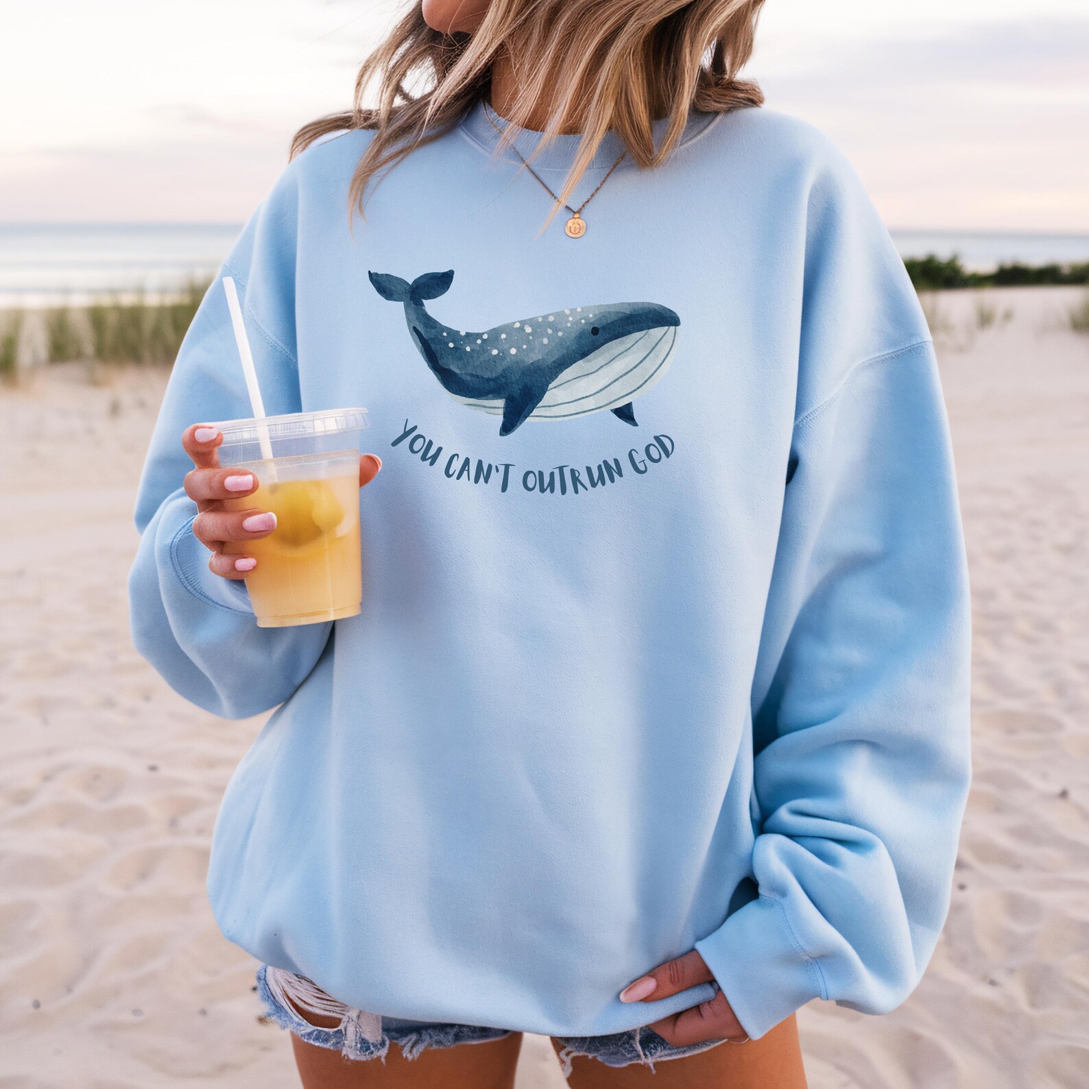Jonah and the Whale Gift | Christian Whale Sweatshirt | Ocean Beach ...