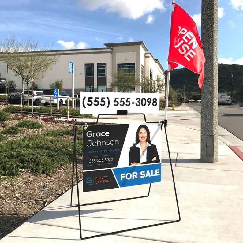 Real Estate A-frame Stand & Sign - Etsy