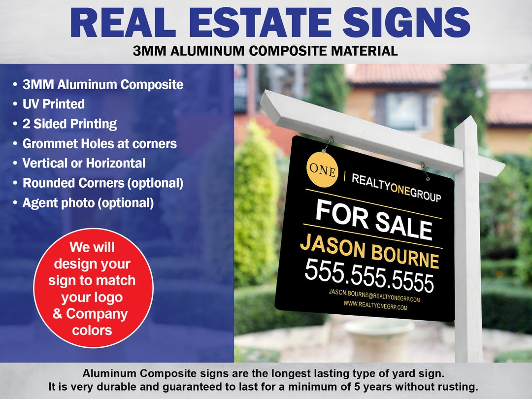 Real Estate for Sale Signs Commercial Signs - Etsy