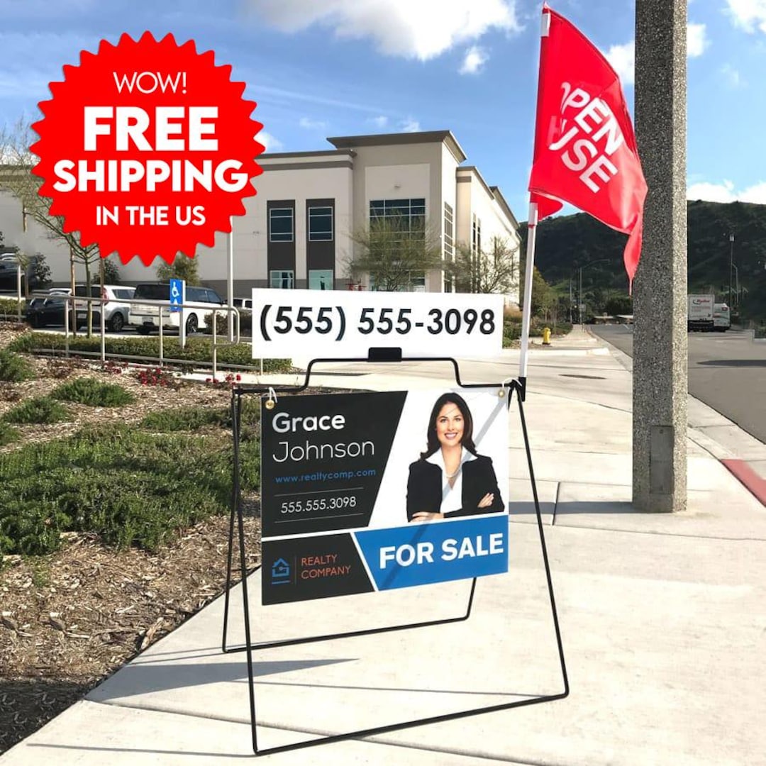 Real Estate A-frame Stand & Sign - Etsy