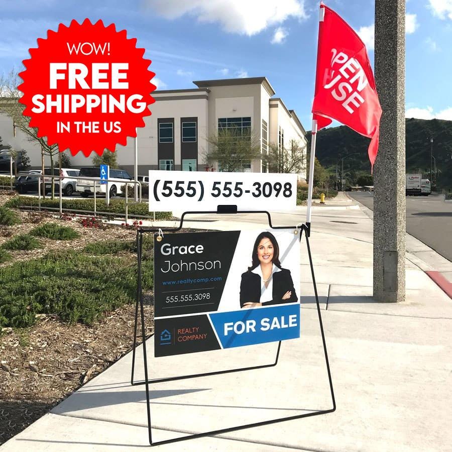 Real Estate A-frame Stand & Sign - Etsy