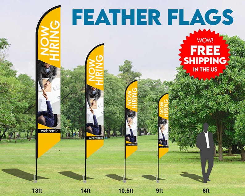 Feather Flags - Our Feather Angled Flags Tower Over the Competition ...