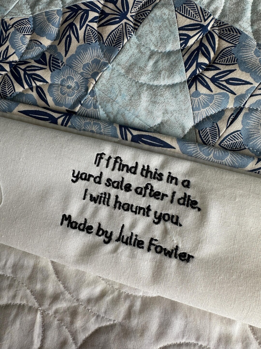 Custom Embroidered Cotton Quilt Label | Personalized Sew-on Tag - Etsy