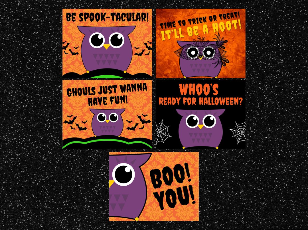 It'll Be A Hoot! Printable Halloween Party Posters-set of 5 (11 X 8.5 ...