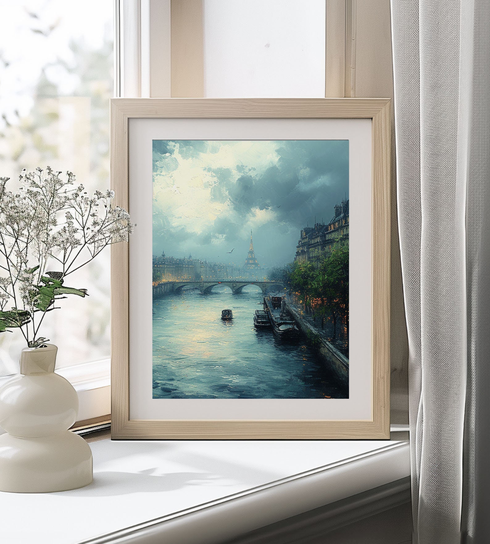 Parisian Gothic Sunrise Vertical Wall Art Notre Dame and Seine 7965 - Etsy