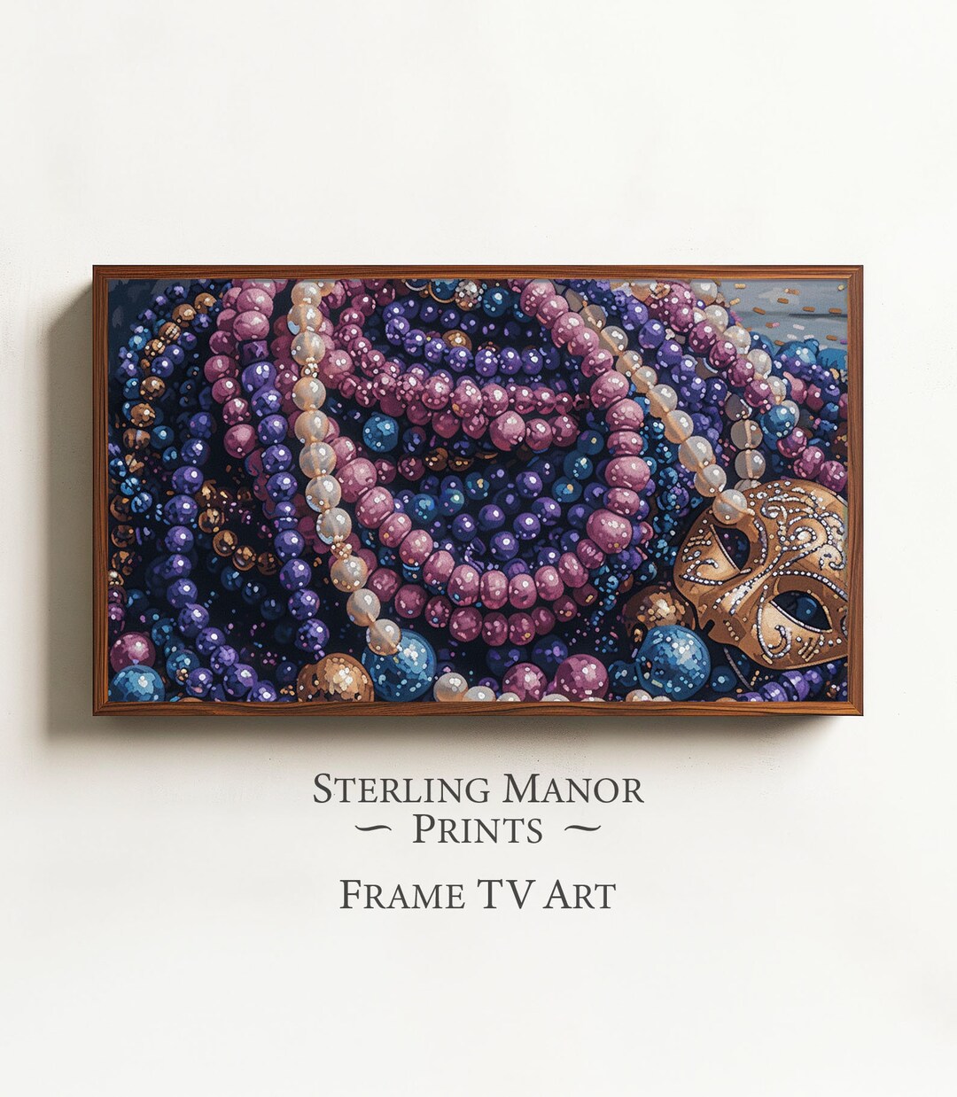 Mardi Gras Bead Bonanza Samsung Frame TV Art Festive Carnival Decor ...