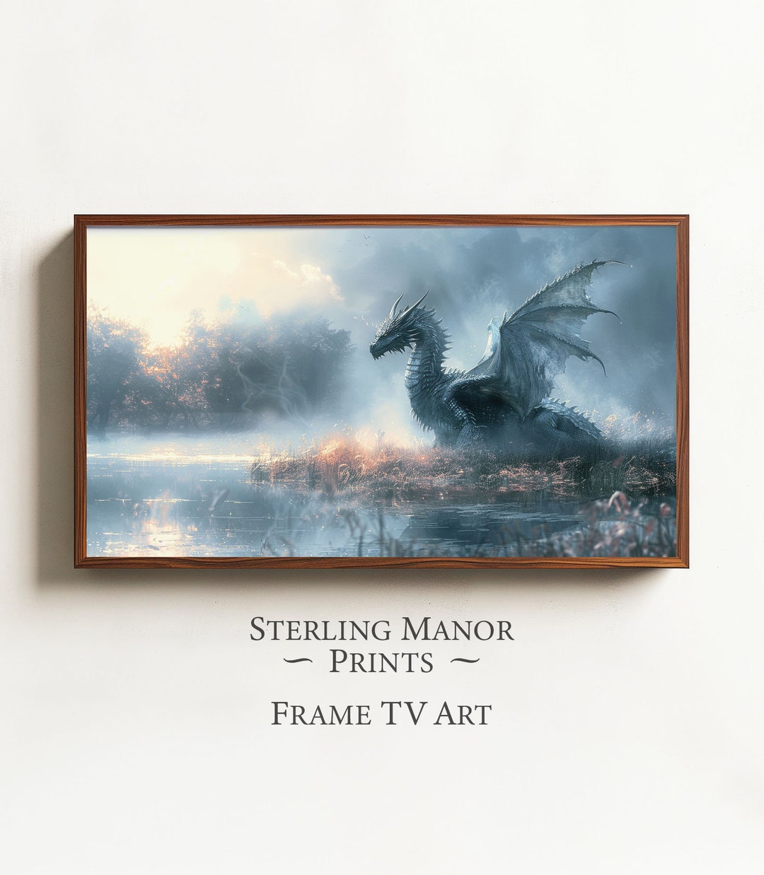 Dragon Guardian Mythical Protector Vintage Samsung Frame TV Art 5659 - Etsy
