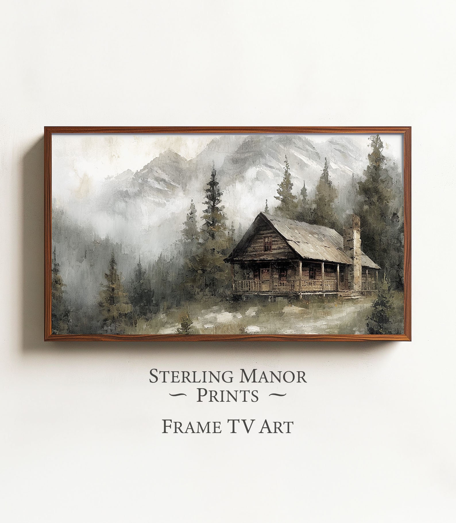 Mountain Cabin Retreat Samsung Frame TV Art Rustic Lodge Digital ...