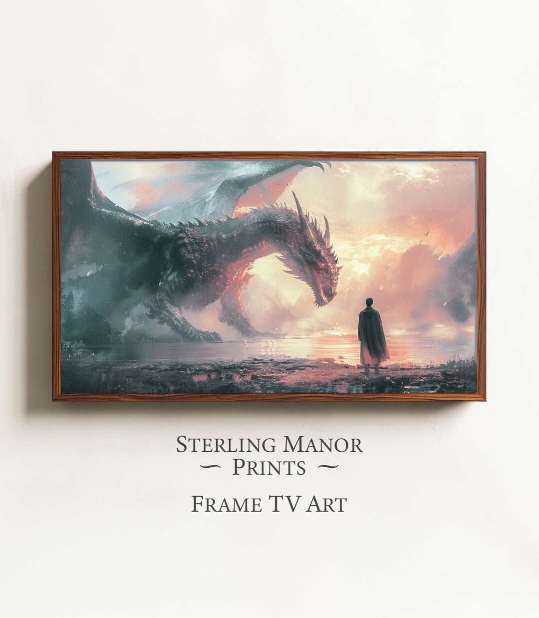Dragon Prince Epic Fantasy Frame TV Art Mythic Decor 9116 - Etsy