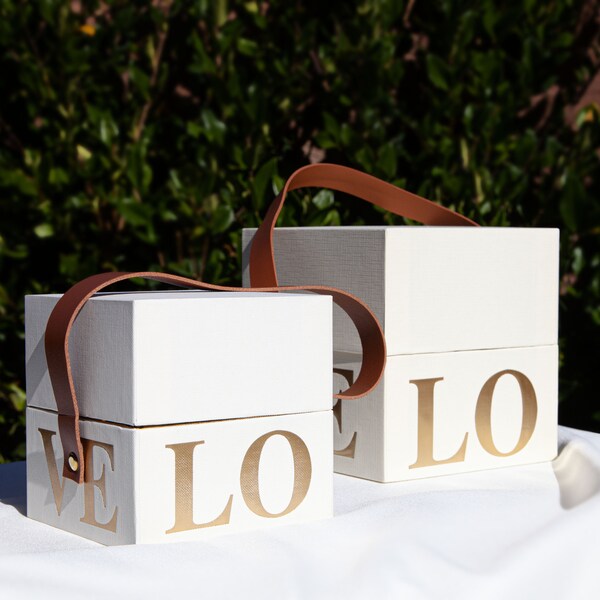 White Favor Box With Handle - Etsy
