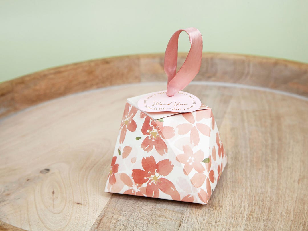 10 Pcs Sakura Favor Boxes, Personalized Wedding Favor Boxes, Birthday ...