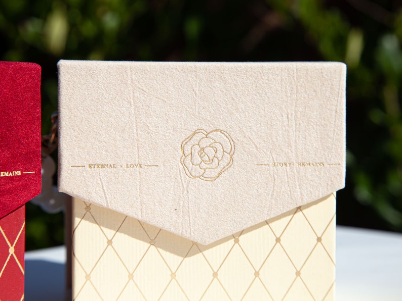 Velvet Gift Box With Pearl Chain Handle, Bridal Shower and Wedding ...