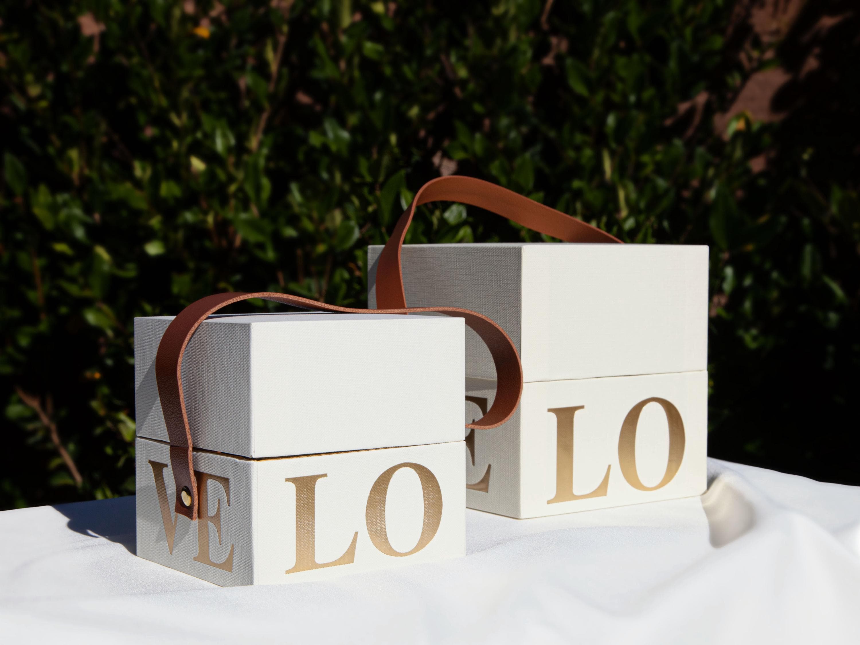 LOVE Gift Box, Red Gift Box, White Cream Gift Box, Wedding Favor Box ...