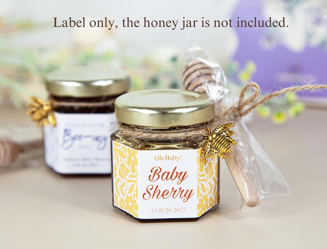 Custom Honey Jar Labels, Personalized Labels, Honey Jar Favor Labels ...