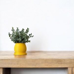 Beehive Flower Pot for House Plants | Yellow Honey Bee Planter Decor ...