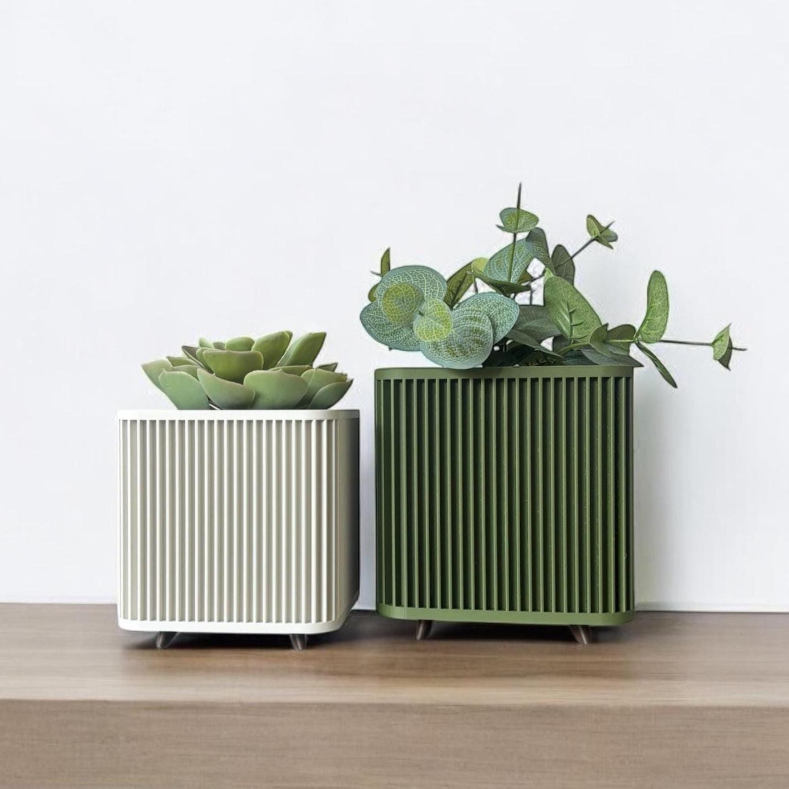 Modern Box Planter With Textured Design | Minimalist Planter for Your ...