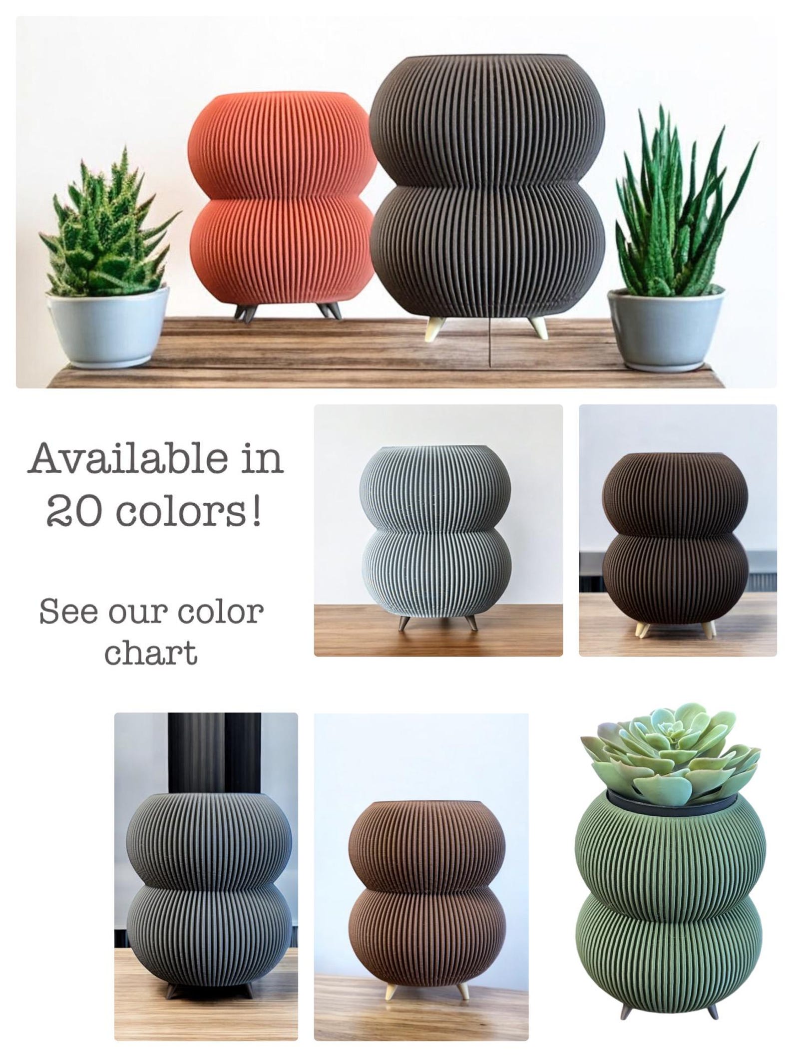 Bubble Style Succulent Planter With Legs | Modern Indoor Succulent Pot ...